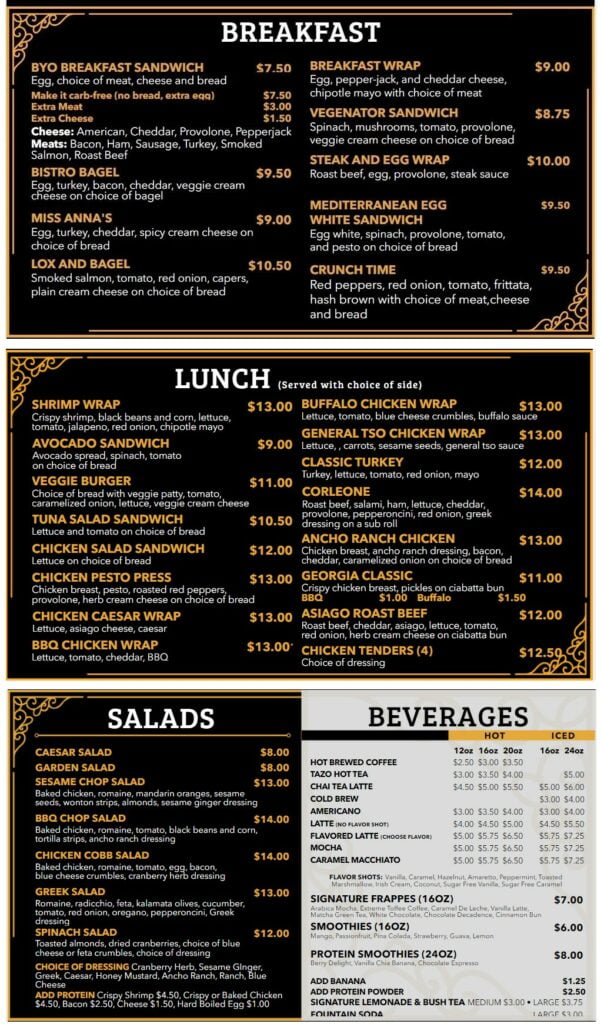 The Bistro STX menu - 2025 reviews, photos, prices